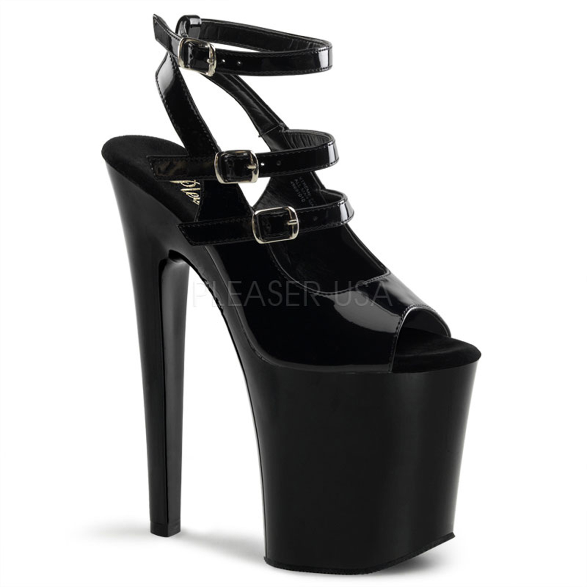 XTREME-873 High Heel Plateau Sandalette schwarz Lack | Fashion Unlimited